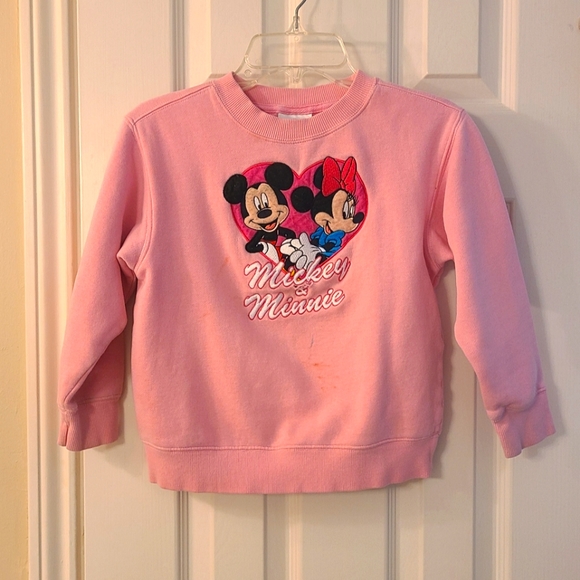 Disney | Shirts & Tops | Disney Mickey And Minnie Girls Sweatshirt ...